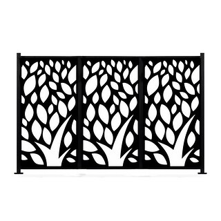 HighlanderHome Freestanding Modular Metal Privacy Screen, 4FtX 6Ft ...