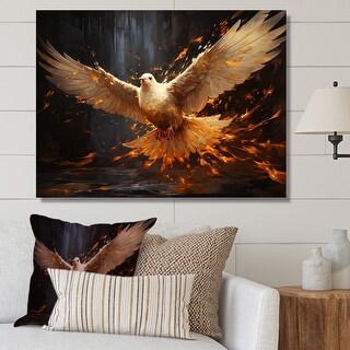 Designart "Golden Dove Grace I" Dovewall Art - Bed Bath & Beyond - 39943218
