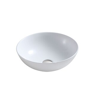 DAX Ceramic Round Bathroom Vessel Basin - 16" - Bed Bath & Beyond ...