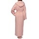 Women's Hooded Long Bathrobe Terry Cotton - Full Ankle Length Spa Robe ...