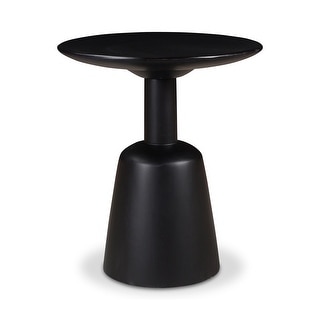 Macari Nelson Modern Solid Mango Wood Pedestal End Table - 16"W x 16"D ...