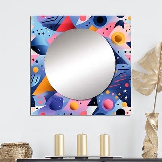 Designart "Multicolor Funky Cool Geometric Triangle Pattern" Modern ...