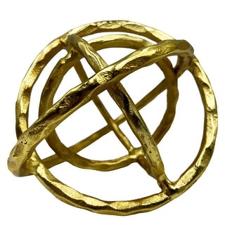 Decorative Handmade Aluminum 8 inch Abstract Round Sculpture - 8 x 6 x ...