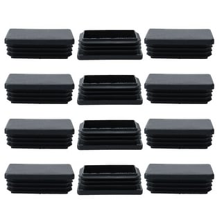 12pcs 40 x 60mm Ribbed Tube Inserts End Cover Cap Furniture Table Feet ...