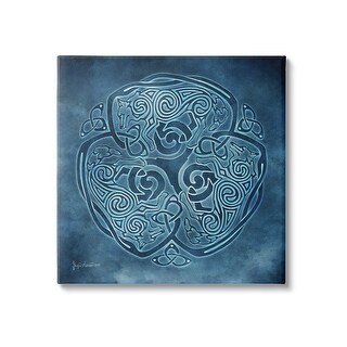 Stupell Blue Celtic Wolf Canvas Wall Art Design by Brigid Ashwood - Bed ...