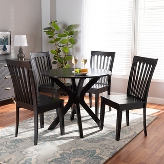 Zora Modern and Contemporary 5-Piece Dining Set - Bed Bath & Beyond ...