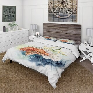 Designart 'Lionfish and Kelp With Coral Reef and Laminaria' Nautical ...