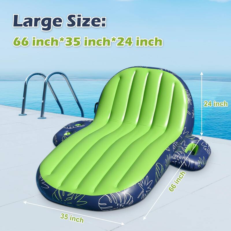 Pool Float Lounger for Adults - Heavy Duty Inflatable Pool Floats with ...