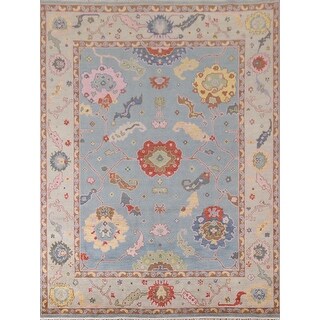 Light Blue Oushak Area Rug Handmade Living Room Wool Carpet - 8'1"x 10 ...