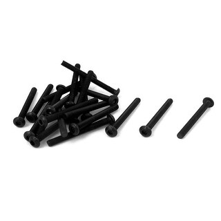 M3 x 30mm Alloy Steel Hex Socket Button Head Machine Screws Black 20 ...