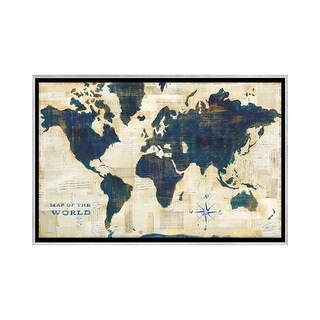 iCanvas "World Map Collage" by Sue Schlabach Framed - Bed Bath & Beyond ...