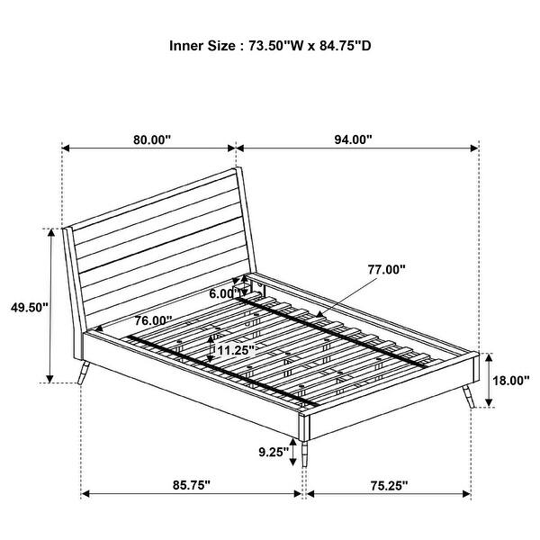 Marlow Wood Platform Bed Rough Sawn Multi - Bed Bath & Beyond - 28117828