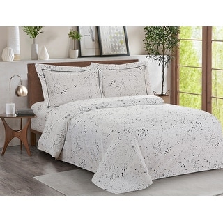 Violet Linen French White N Black Dots Pattern, Luxury 200 Thread Count ...