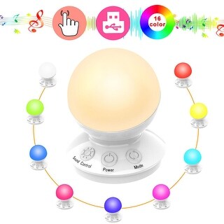 5W RGB LED Voice-Activated Rechargeable Desk Lamp - Bed Bath & Beyond ...