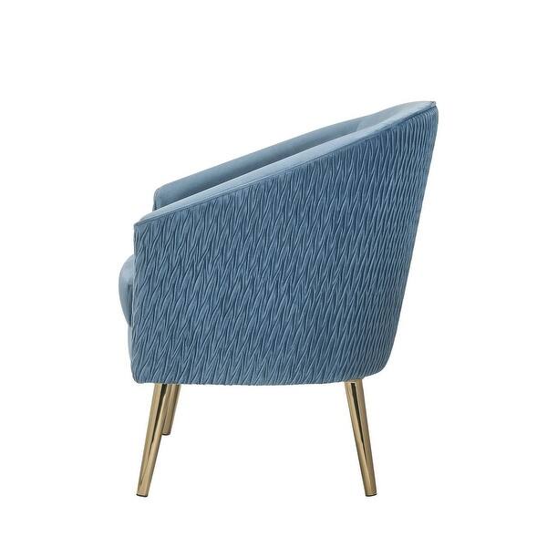 Modern High-End Luxury Style Pleated Design Velvet Accent Chair with ...