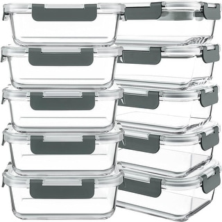 10 Packs 30 oz Glass Meal Prep Containers - Bed Bath & Beyond - 39080040