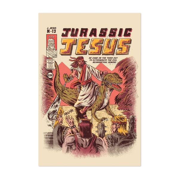 JURASSIC JESUS Digital Animals Christian Dinosaur Art Print/Poster ...