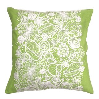 Green Shell Embroidered Throw Pillow - Bed Bath & Beyond - 39101874
