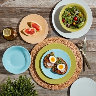 Tabletops Gallery Enchanted 12 Piece Melamine Dinnerware Set - Bed Bath ...