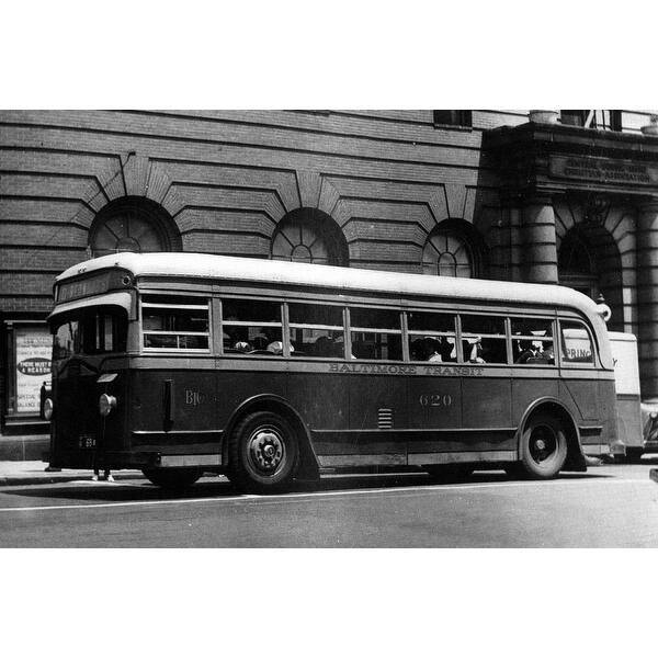 Baltimore Transit Company Streetcar Black and White Gallery Wrapped ...