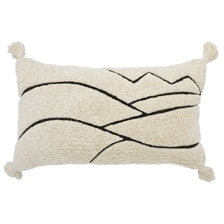 100-percent Cotton Tufted Waves Pillow - Bed Bath & Beyond - 37343260