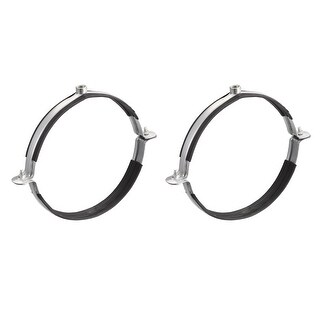 M10 160mm ID Rigid Pipe Strap Clamps, Pipe Bracket Tube Clips Carbon ...