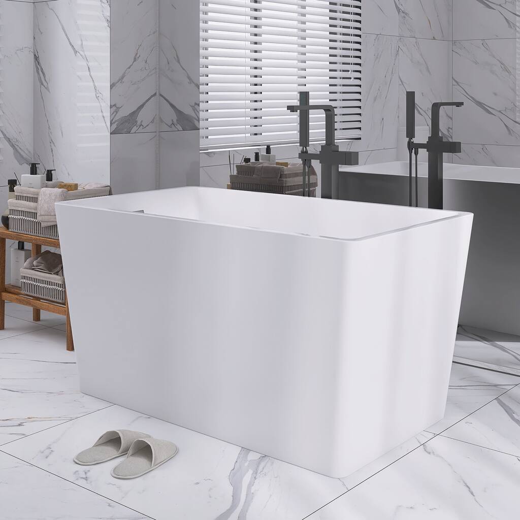 47" x 28" Freestanding Soaking Acrylic Bathtub - 47"28" - Overstock ...