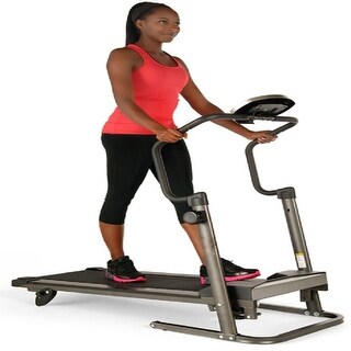 Adjustable Height Magnetic Resistance Folding Manual Treadmill - Bed ...