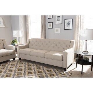 Baxton Studio Arcadia Modern and Contemporary Light Beige Fabric ...