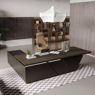 Adjustable Executive CEO Office L Shaped Desk with Drawer File Cabinets ...