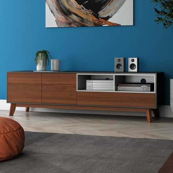 Modrest Lillian Modern Multi Colored TV Stand - Bed Bath & Beyond ...