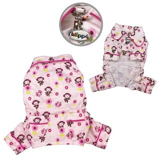 Girly Monkey Flannel Pajamas with 2 Pockets - Bed Bath & Beyond - 40762761