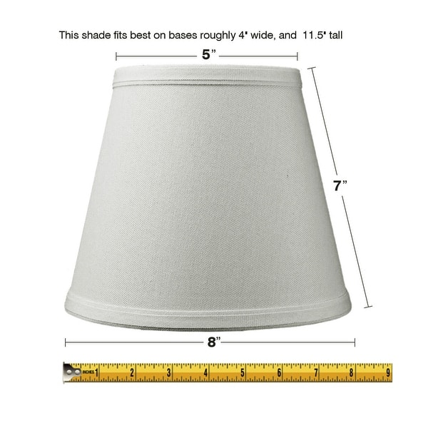 5x8x7 Empire Linen Edison Clip On Lamp Shade Light Oatmeal - Bed Bath ...