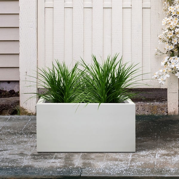 rectangular stone garden planters