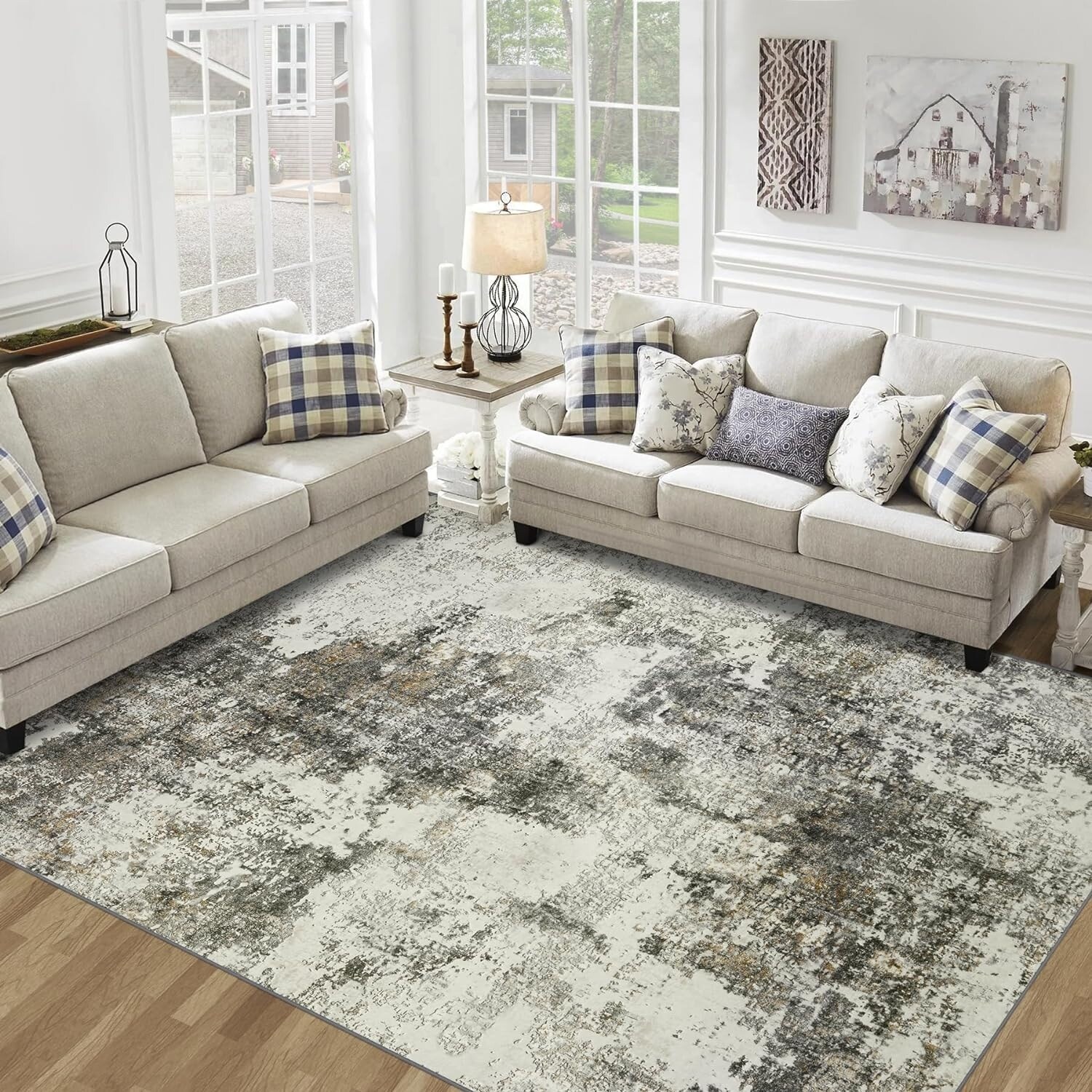 Gray rugs for living room store