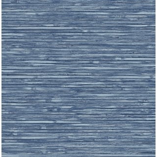 A-Street Prints Bellport Denim Wooden Slat Wallpaper - Bed Bath ...