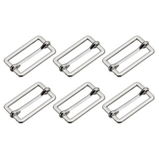 Slides Buckles, Metal Rectangle Adjuster Slide Roller Pin Buckles 6pcs ...