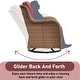 Gymojoy 3 Piece Outdoor Wicker Swivel Rocker with Cushion & Table - Bed ...