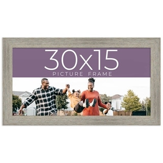 30x15 Grey Picture Frame - Wood Picture Frame Complete with UV - Bed ...