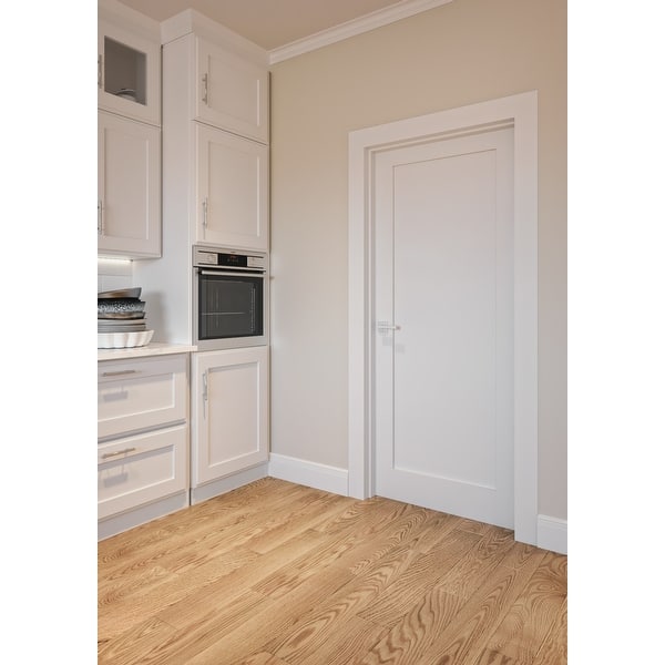 RESO Interior Door Shaker Double Panel Solid Core Primed Pre-Hung - Bed ...