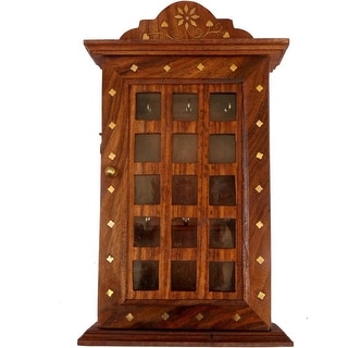 Wooden Wall Mounted Handmade Key Holder with Hanging Hooks - Bed Bath ...