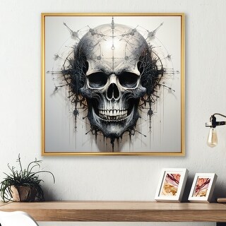 Designart "Art Of The Skull" Skull Framed Canvas Art Print - Bed Bath ...