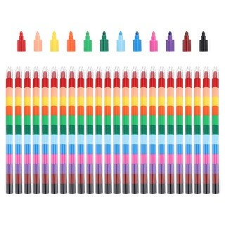 Stacking Crayons, 24 Pack 12 Colors Stackable Buildable Triangle ...