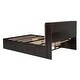 Platform Queen Size Wood Bed with Side Pull-out 4 Drawers, Flip-top ...