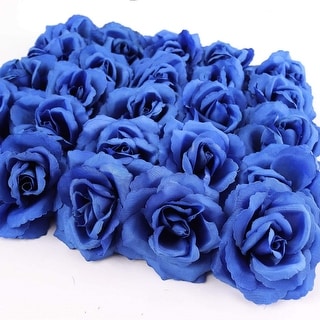 100pcs Royal Blue Rose Picks - Artificial Flowers, Flexible 8" Stems ...