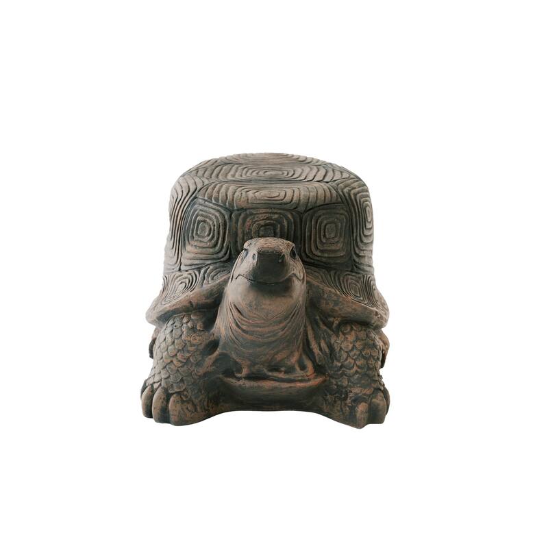 XBrand 19.3 in. L Brown MgO and Fiberglass Indoor Outdoor Tortoise ...