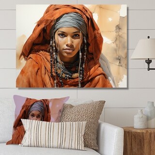 Designart "Somali Bantu African Woman Portrait II" African Tribal Wall ...