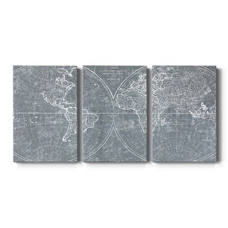 Galvanized World Map- Premium Gallery Wrapped Canvas - Ready to Hang ...