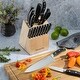 Elite Lucas Forged Stainless Steel Kitchen Cutlery Knife Block Set, 18 ...