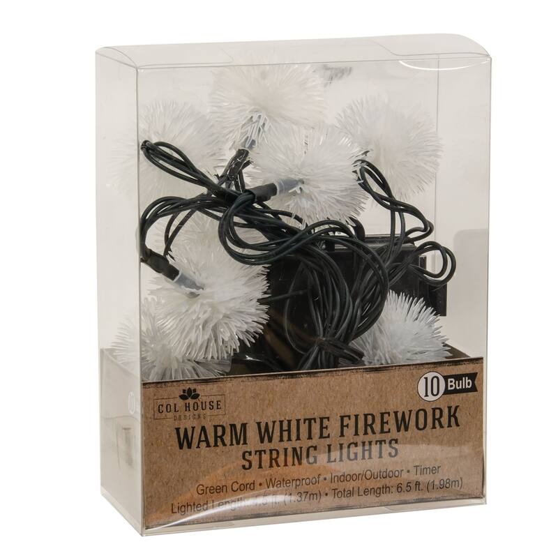 LED Warm White Firework Lights 10ct - Overstock - 36296663